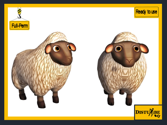 Second Life Marketplace - ::DisturbeD:: Cute Sheep - FULL PERM MESH