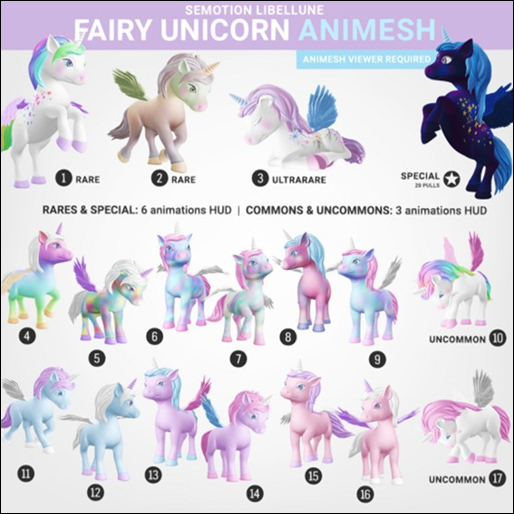 Second Life Marketplace - SEmotion Libellune Fairy Unicorn Animesh #17 ...