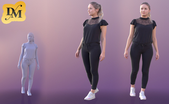 Second Life Marketplace - ~DM~ AVATAR Elena girl in dark jeans and a blouse