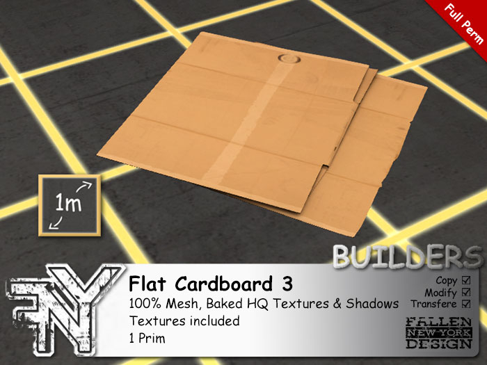 Second Life Marketplace - :FNY: Designs - Mesh Cardboard Litter 3 ...