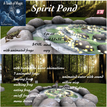 Second Life Marketplace - Spirit Pond with animated Frogs-BOX