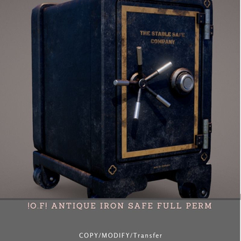 Second Life Marketplace - !O.F! antique Iron safe full perm