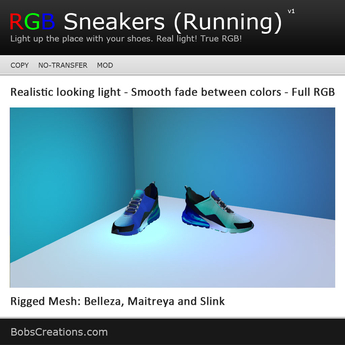 Second Life Marketplace - RGB Sneakers (Running)
