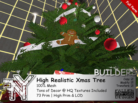 Second Life Marketplace - :FNY: Designs - High Realistic Mesh Xmas Tree ...