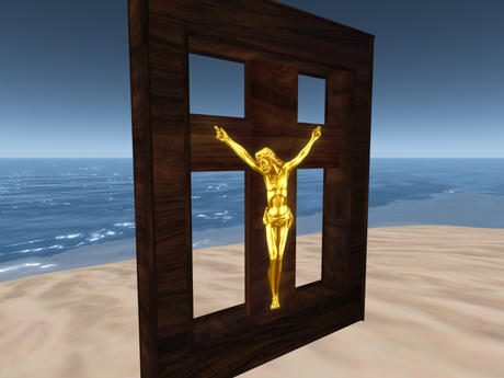 Second Life Marketplace - Jesus Gold in wooden frame