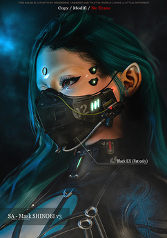 Second Life Marketplace - :::SOLE::: SA - Mask SHINOBI V3 (Blue)