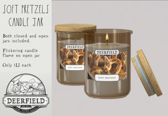Second Life Marketplace Soft Pretzel Deerfield Candle Jar