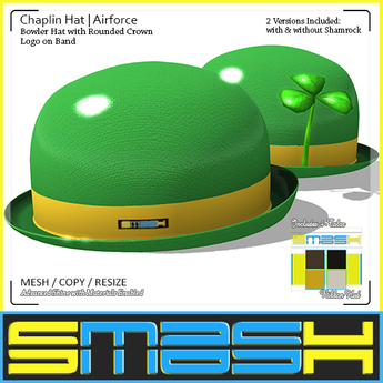 Second Life Marketplace - SMASH - Chaplin Hat (Version: Paddy)