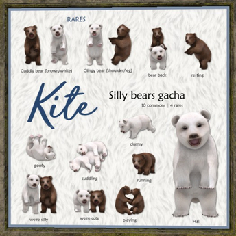 Second Life Marketplace - KITE - Silly Bears Gacha - We're Silly