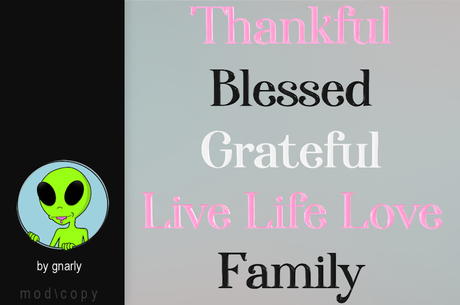 Second Life Marketplace - G/\/ARLY:: Wall Text Set - V1 BLACK