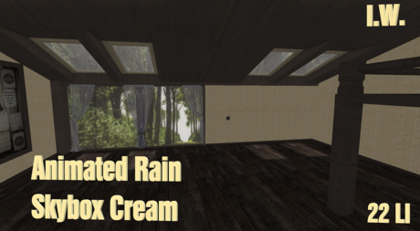 Second Life Marketplace - Animated Rain Skybox Cream I.W.