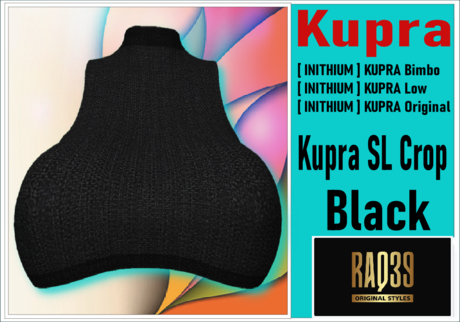 Second Life Marketplace - [R39] Kupra SL Crop BLACK
