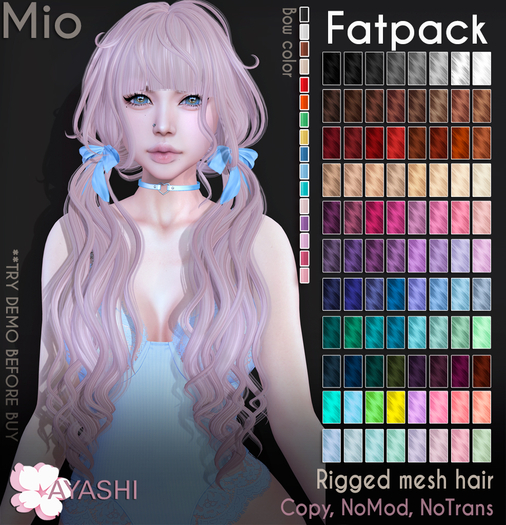 Second Life Marketplace - [^.^Ayashi^.^] Mio hair-Fatpack(Mod)