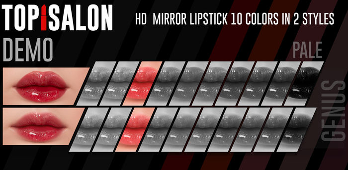 Second Life Marketplace - TOP1SALON - HD MIRROR LIPSTICK (Genus) DEMO ...