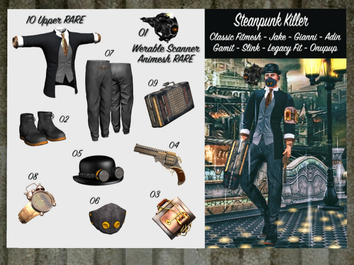 Second Life Marketplace - 09 - DiMi's - Steampunk Killer BENTO