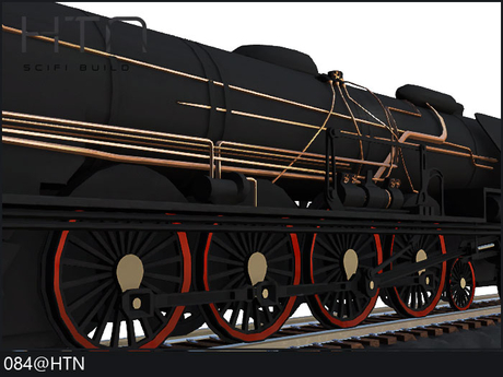 Second Life Marketplace - 084@HTN DECORATION STEAM ENGINE P241 - V - BLACK