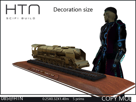 Second Life Marketplace - 085@HTN DECORATION STEAM ENGINE P241 - V - GOLD