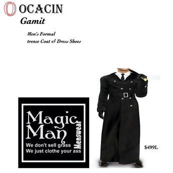 Second Life Marketplace - Ocacin Gamit Men's Complete formal Trencecoat ...