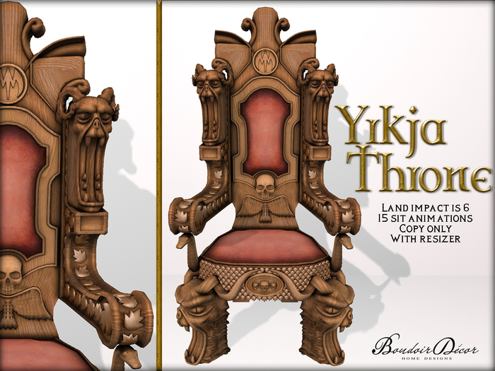 Second Life Marketplace - Boudoir-Yrkja Throne