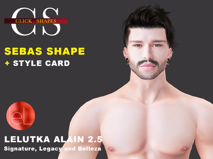Second Life Marketplace - SEBAS Male Shape for Lelutka Alain Head