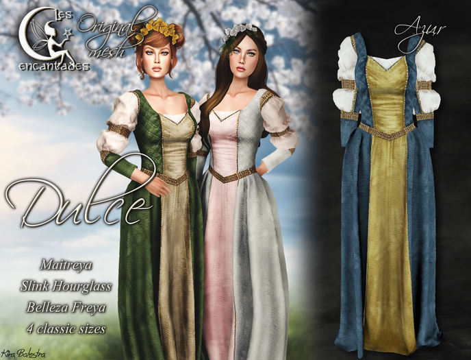 Second Life Marketplace - *LE* Dulce Azur- Medieval gown