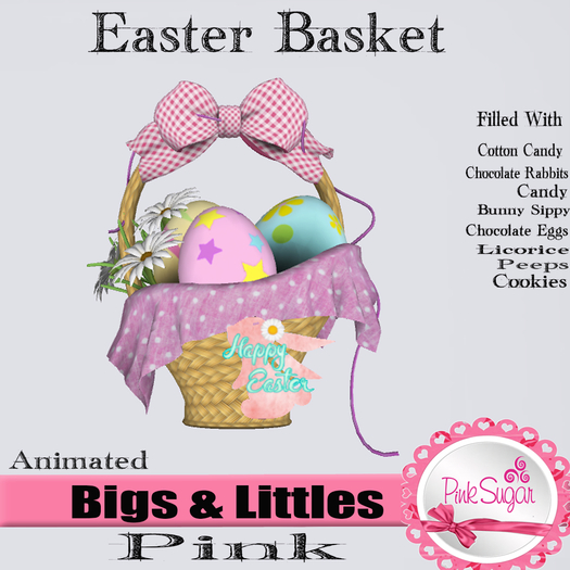 Second Life Marketplace - PS Pink Easter Basket