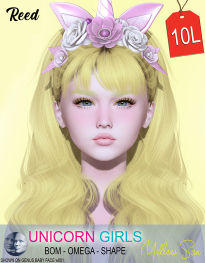 Second Life Marketplace - REED - UNICORN GIRLS - YELLOW