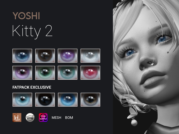 Second Life Marketplace - YOSHI - Kitty 2 Eyes - Pack