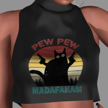 Second Life Marketplace - [Punk Army] Badas Cat Crop top