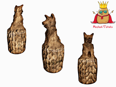 Second Life Marketplace - Meshed Potato - Wolf Totem - Full Perm Mesh