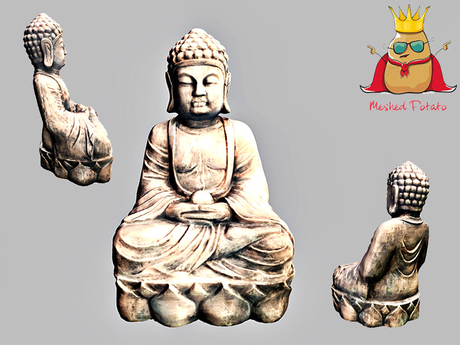 Second Life Marketplace - Meshed Potato - Stone Buddha Statue - Full ...