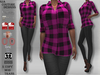 Second Life Marketplace - "GCD" Emilia Closed Plaid Shirts Pink