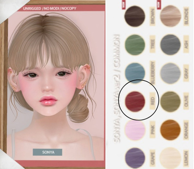 Second Life Marketplace - VCO ~ Maroni Hair 001 - Red