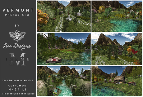 Second Life Marketplace - Inkme & Bee Designs Vermont Prefab Sim ...