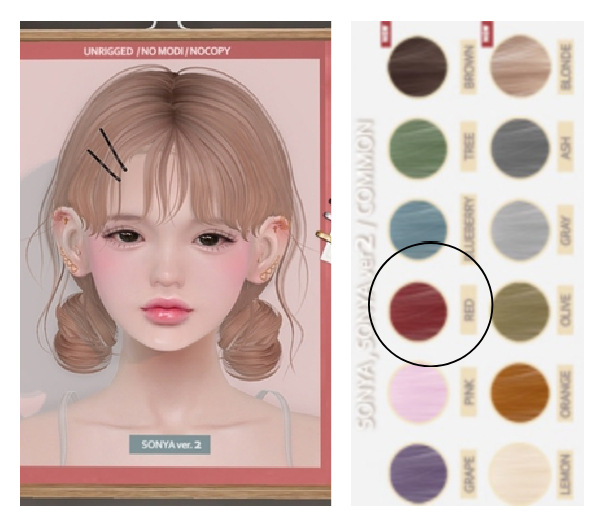 Second Life Marketplace - VCO ~ Maroni Hair 002 - Red