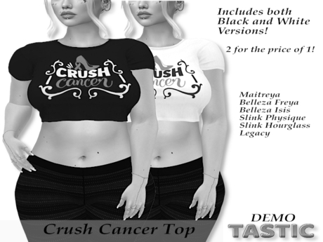 Second Life Marketplace - Tastic-Crush Cancer Top Demo