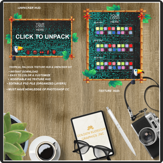 Second Life Marketplace - *Golden-Blossom-Graphics-inc tropical Palooza ...