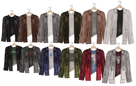 Second Life Marketplace - DUALIZED.-_-. Leather Jacket (FatPack)