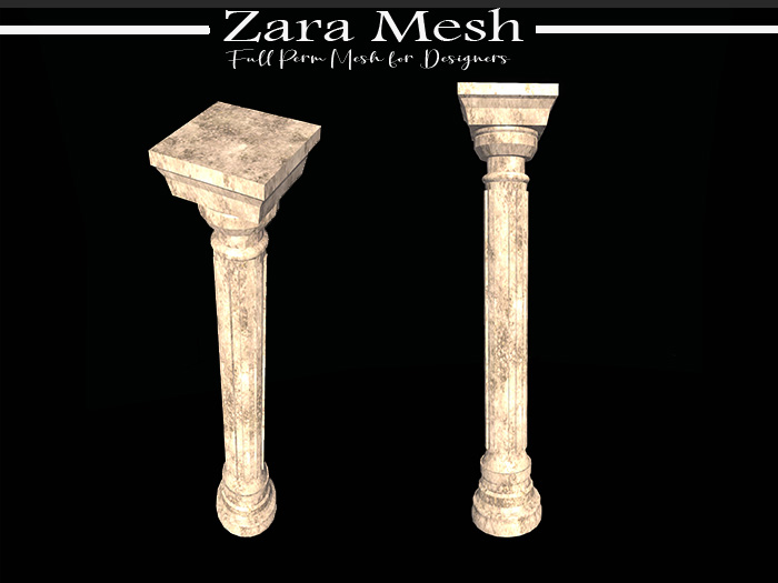 Second Life Marketplace - Zara Mesh - Greek - Doric Column - FULL PERM MESH