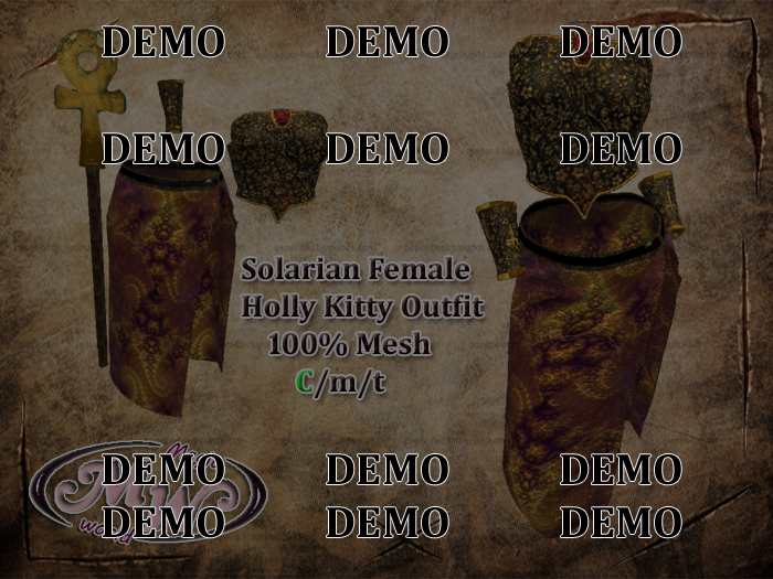 Second Life Marketplace - Solarian Female Holly Kitty Outfit Demo