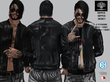 Second Life Marketplace - +V8-SHOP-RIPPER RIPPED-JACKET-W SHIRT AND NO ...