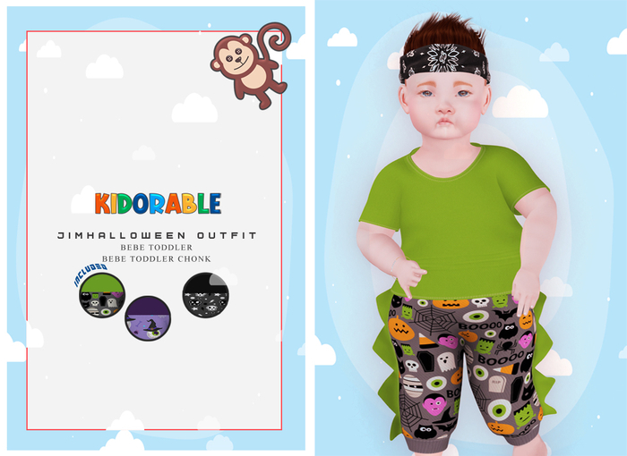 Second Life Marketplace - {K} JimHalloween Outfit / Bebe Toddler & Bebe ...