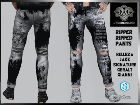 Second Life Marketplace - +V8-SHOP-RIPPER RIPPED-PANTS+PARANOID