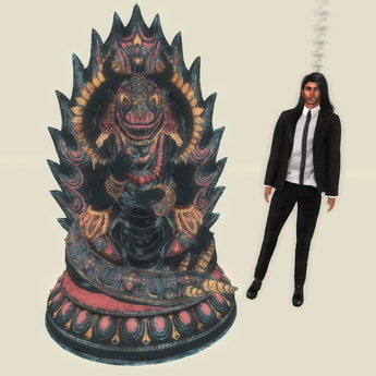 Second Life Marketplace - H.O.W Mesh Demon Idol Statue, Full Perm, Rock ...