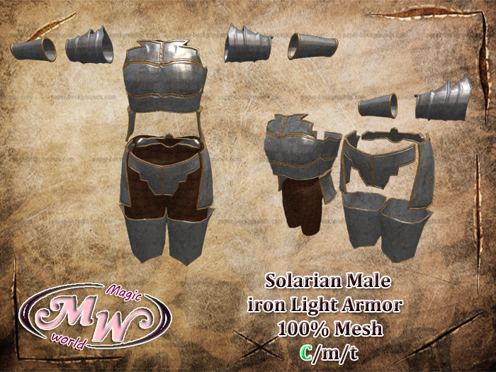 Second Life Marketplace - Solarian Male iron Light Armor