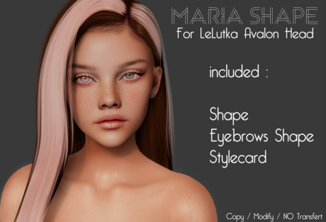 Second Life Marketplace - [PB] Maria Shape - LeLUTKA Avalon Head