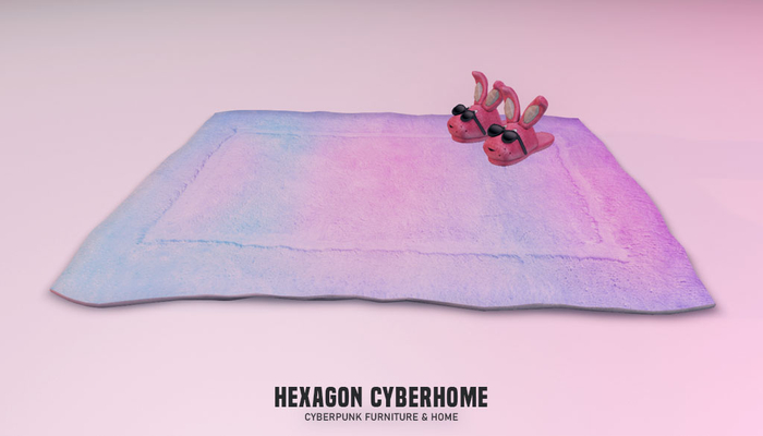 Second Life Marketplace - HEXAGON lofi bedroom rug