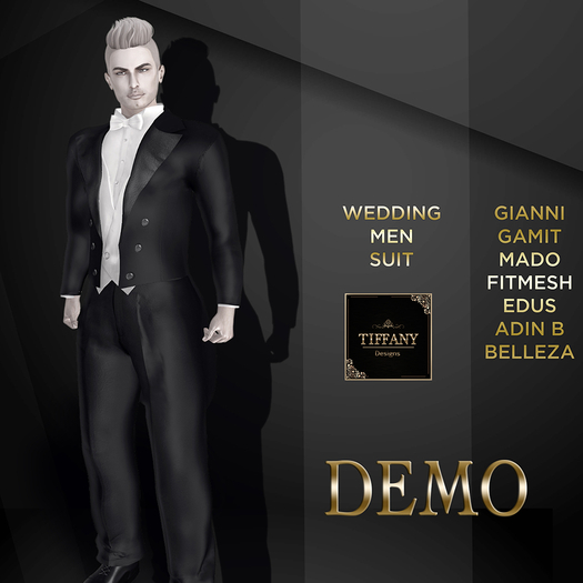 Second Life Marketplace - ::TD:: Wedding Men Suit {Mesh} DEMO