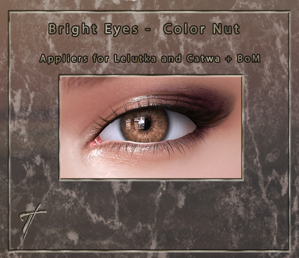 Second Life Marketplace - Tville - Bright Eyes *Nut* for Lelutka EVO ...