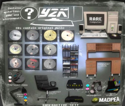 Second Life Marketplace - MadPea Y2K Game - Computer Desk